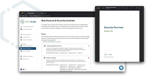 Satisfy security demands now with Strike Graph’s security overview
