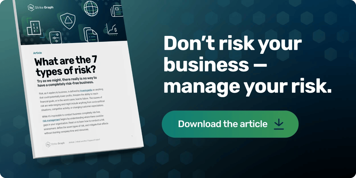 What are the 7 types of risk to your business?
