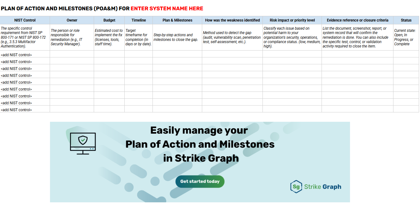 How to Create an Effective CMMC POA&M: Steps & Template